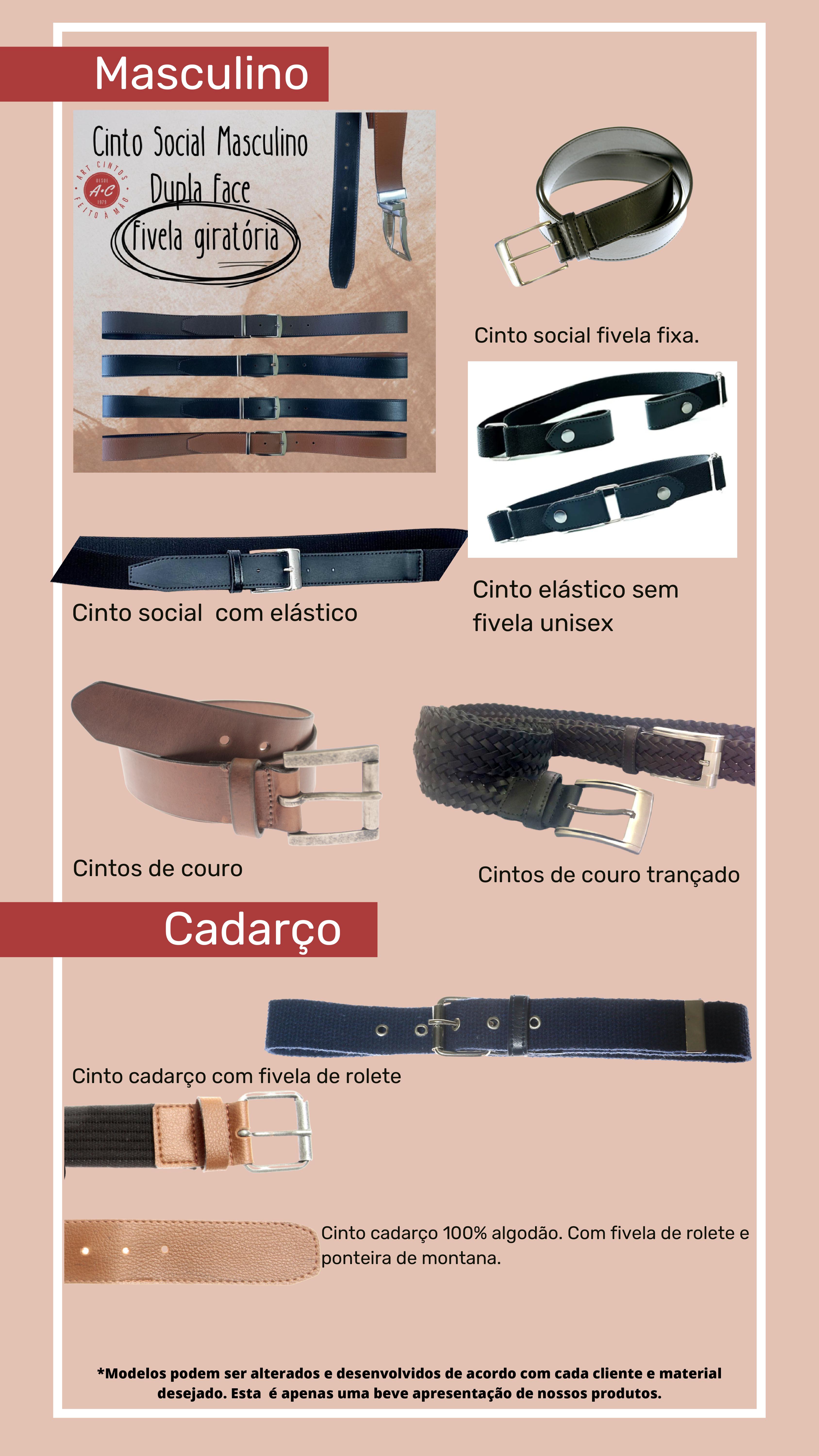 Fábrica de Cintos - Art Cintos Feito à Mão | Catálogo Cintos